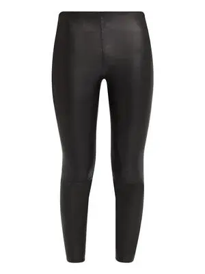 Alice + Olivia Lennox Mid-rise Leather Leggings - Black
