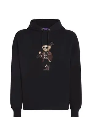 Ralph Lauren Cotton-cashmere Polo Bear Hoodie - Black