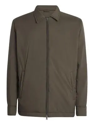 Herno Water-resistant Ecoage Bomber Jacket - Green