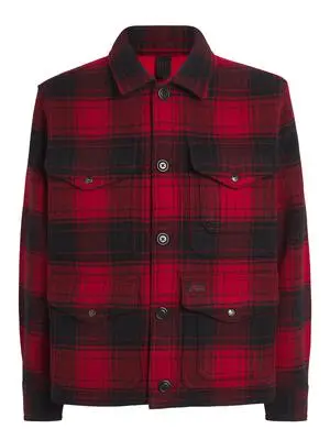 Polo Ralph Lauren Wool Plaid Thicket Field Jacket - Red