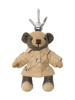 Burberry Cashmere Thomas Bear Trench Coat Charm - Beige