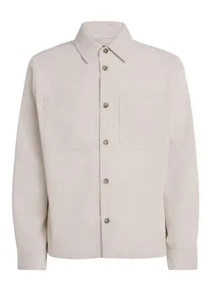 A.p.c. Cotton Corduroy Leon Overshirt - White