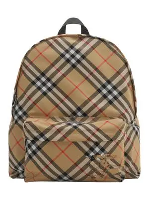 Burberry Check Backpack - Beige