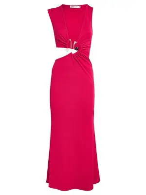 Christopher Esber Spiral Crystal Cut-out Maxi Dress - Red