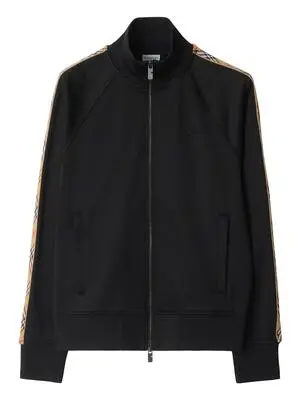 Burberry Check-trim Track Jacket - Black