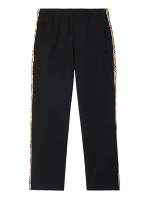 Burberry Check-trim Track Pants - Black