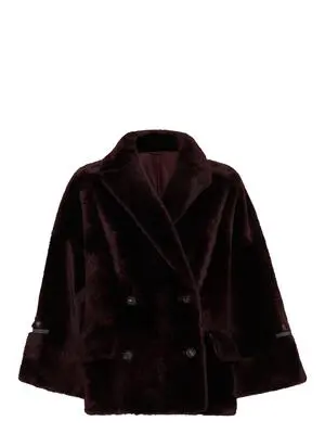 Brunello Cucinelli Shearling Reversible Overcoat - Red