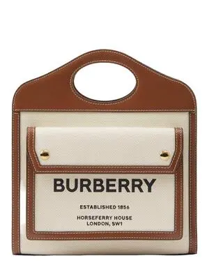 Burberry Mini Canvas Pocket Bag - Brown