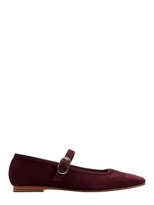 Marc Fisher Garissa Suede Mary Jane Flats Medium Red