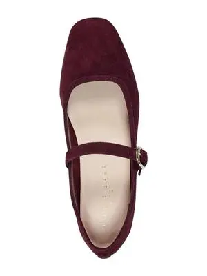 Marc Fisher Garissa Suede Mary Jane Flats - Red