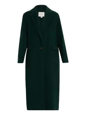 Vince Cashmere-Wool Single-Breasted Coat Juniper