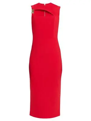 Rebecca Vallance Cameron Sleeveless Cutout Midi Dress - Red