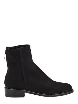 La Canadienne Selina Waterproof Suede Booties - Black