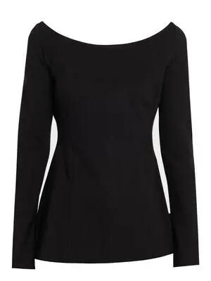 FAVORITE DAUGHTER Knit Cold Shoulder Top - Black