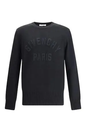 Givenchy Crew Neck Cotton Sweater - Black