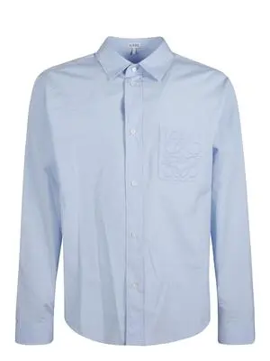 Loewe Anagram Cotton Shirt Sky Blue
