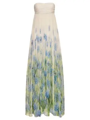 Oscar De La Renta Degrad Allium Chiffon Gown - Multi