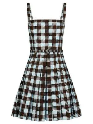Oscar De La Renta Gingham Cotton Poplin Mini Dress - One-color