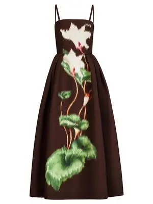 Oscar De La Renta Chin Cyclamen Faille Cocktail Dress - One-color