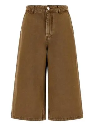 Ami Denim Bermuda Shorts - Brown