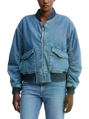 LEVI'S Denim Bomber Jacket - Blue