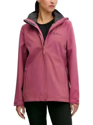 JACK WOLFSKIN Trailtime Hooded Performance Jacket - Pink