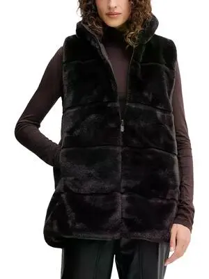 SAVE THE DUCK Nives Faux-fur Gilet - Black