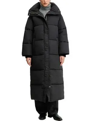 BOSS Stand-collar Padded Coat - Black