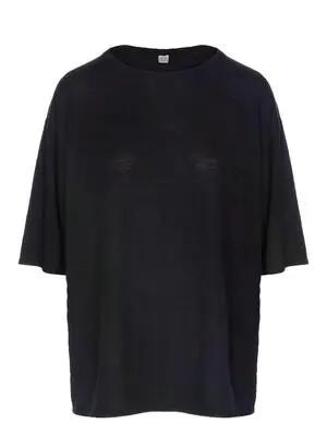 TOTEME Crew-neck Short-sleeves T-shirt - Black