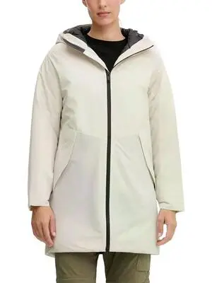 JACK WOLFSKIN Frost Haven Zip-fastening Hooded Coat - Neutrals