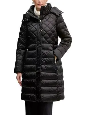 JOOP! Quilted Hooded Coat - Black