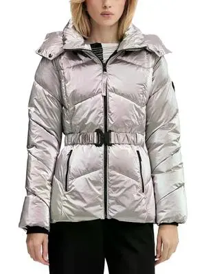 Desigual Metallic-effect Padded Jacket - Grey