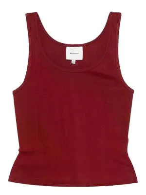 REFORMATION Round Neck Tank Top - Red