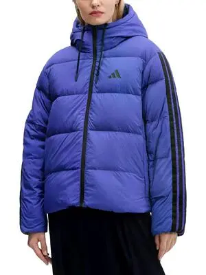 Adidas Padded Jacket With Logo Detail - Blue