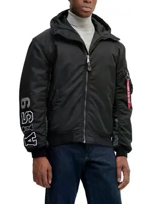 Alpha Industries Ma-1 Hooded Jacket - Black