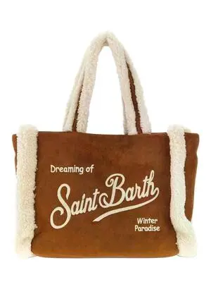 MC2 SAINT BARTH Colette Shearling-lined Tote Bag - Brown