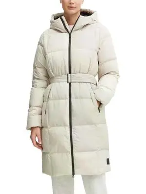 JACK WOLFSKIN Frozen Lake Belted Hooded Coat - Neutrals