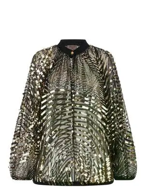 Emilio Pucci Iride Sequin-embellished Blouse - Black
