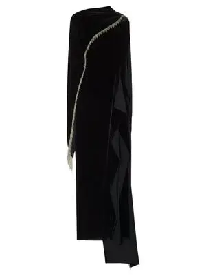 LANVIN Draped Embellished Dress - Black