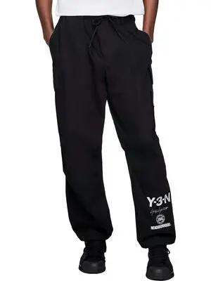 Y3 Logo-print Cargo Trousers - Black
