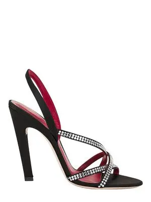 Valentino Garavani Dans Le Foyer Sandal Nero & Crystal