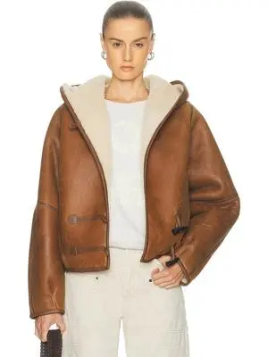 Isabel Marant Amiel Fur Jacket - Cognac