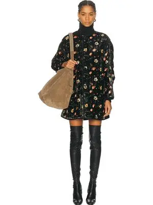 R13 Padded Taped Liner Coat - Multifloral Black