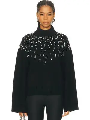 Retrofete Christa Embellished Sweater - Black