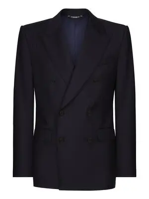 Dolce & Gabbana Double-breasted Wool Sicilia-fit Jacket - Blue
