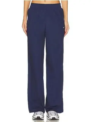 Nike Chill Poplin High Waisted Open Hem Pant - Midnight Navy & Sail