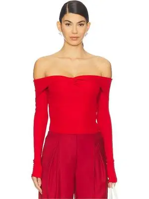 Blumarine Jersey Top - Lipstick Red