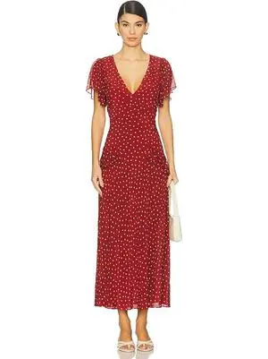 Rixo Evie Dress - Layla Dot Red