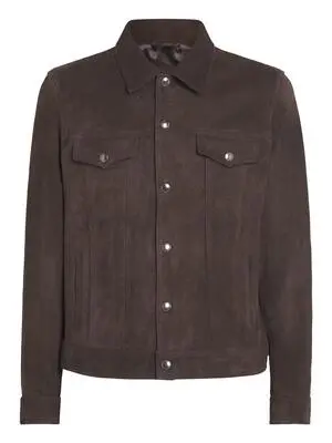 7 FOR ALL MANKIND Suede Trucker Jacket