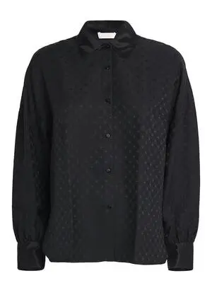 ERES Silk Jacquard Palace Shirt - Black
